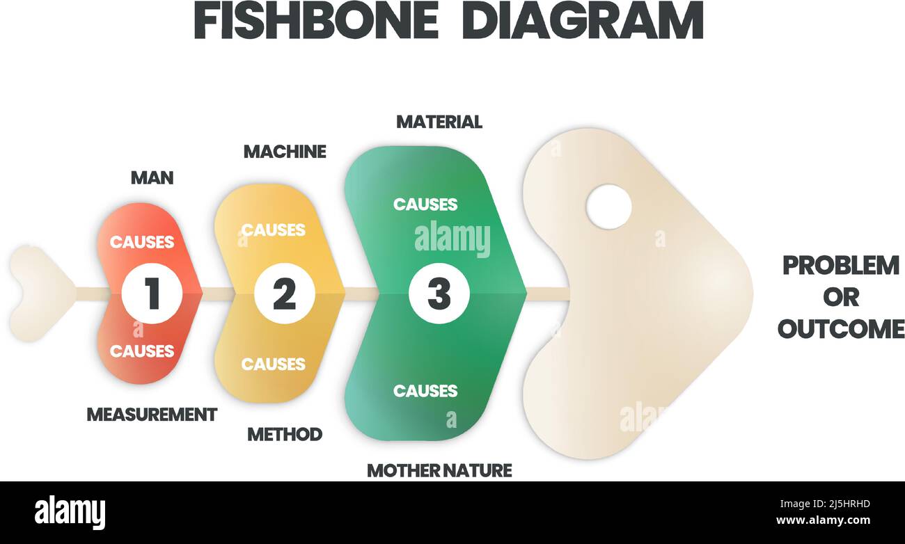 The vector featured a fish skeleton. A fishbone presentation is a cause ...