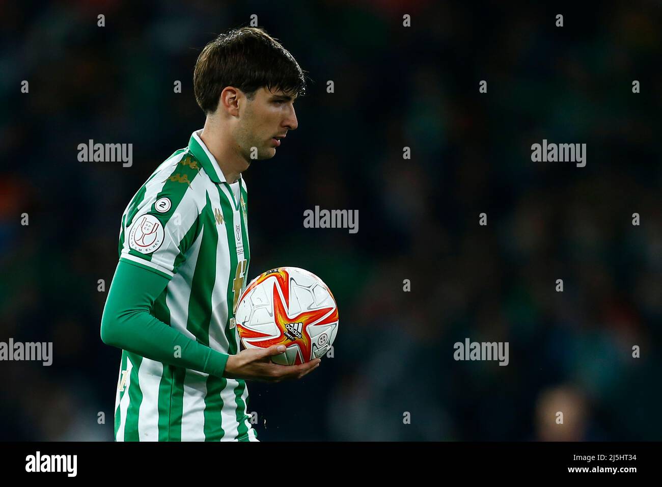 Juan Miranda of Real Betis scores his penalty during the Copa del Rey ...
