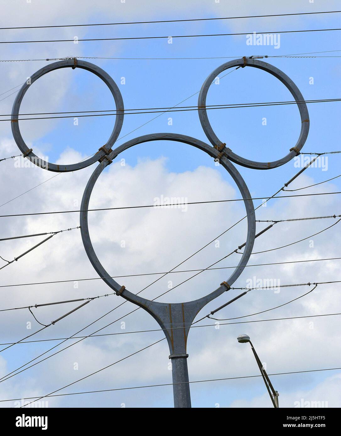 The Mickey pylon electric power pole used by Reedy Creek Energy ...