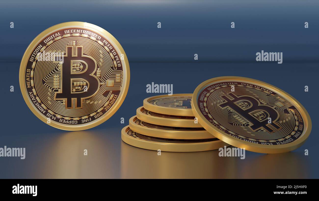 Bitcoin logo design Stock Photo - Alamy