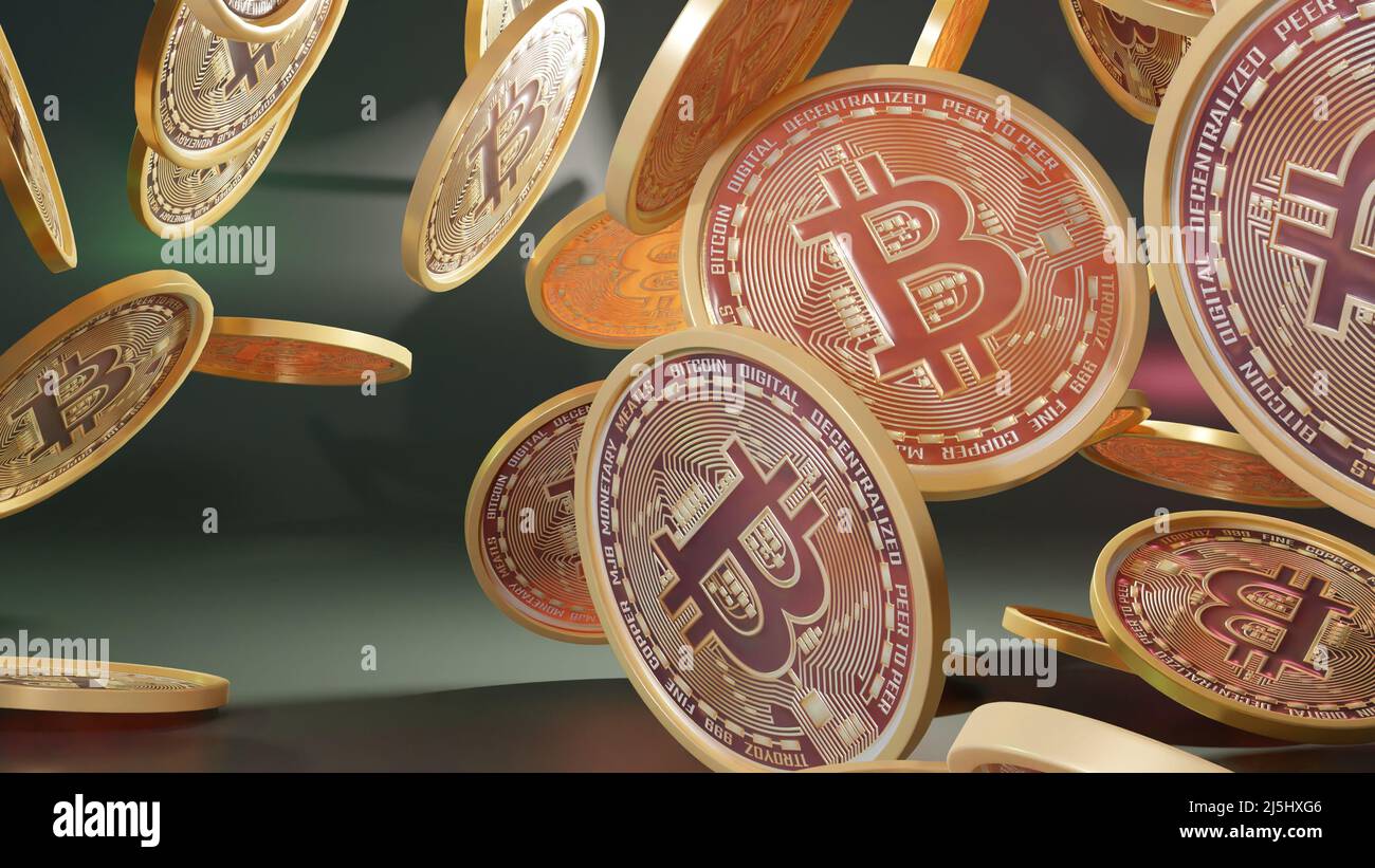 Bitcoin logo design Stock Photo - Alamy