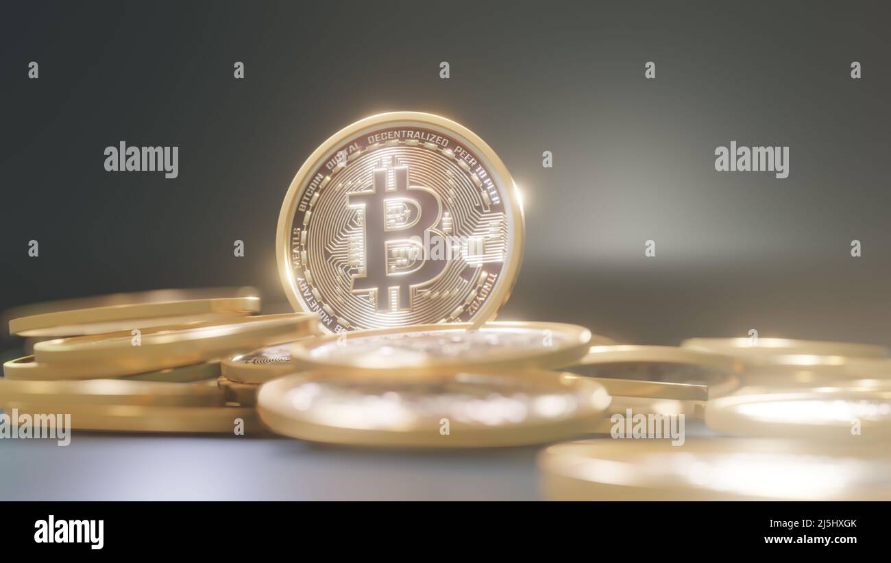 Bitcoin logo design Stock Photo - Alamy