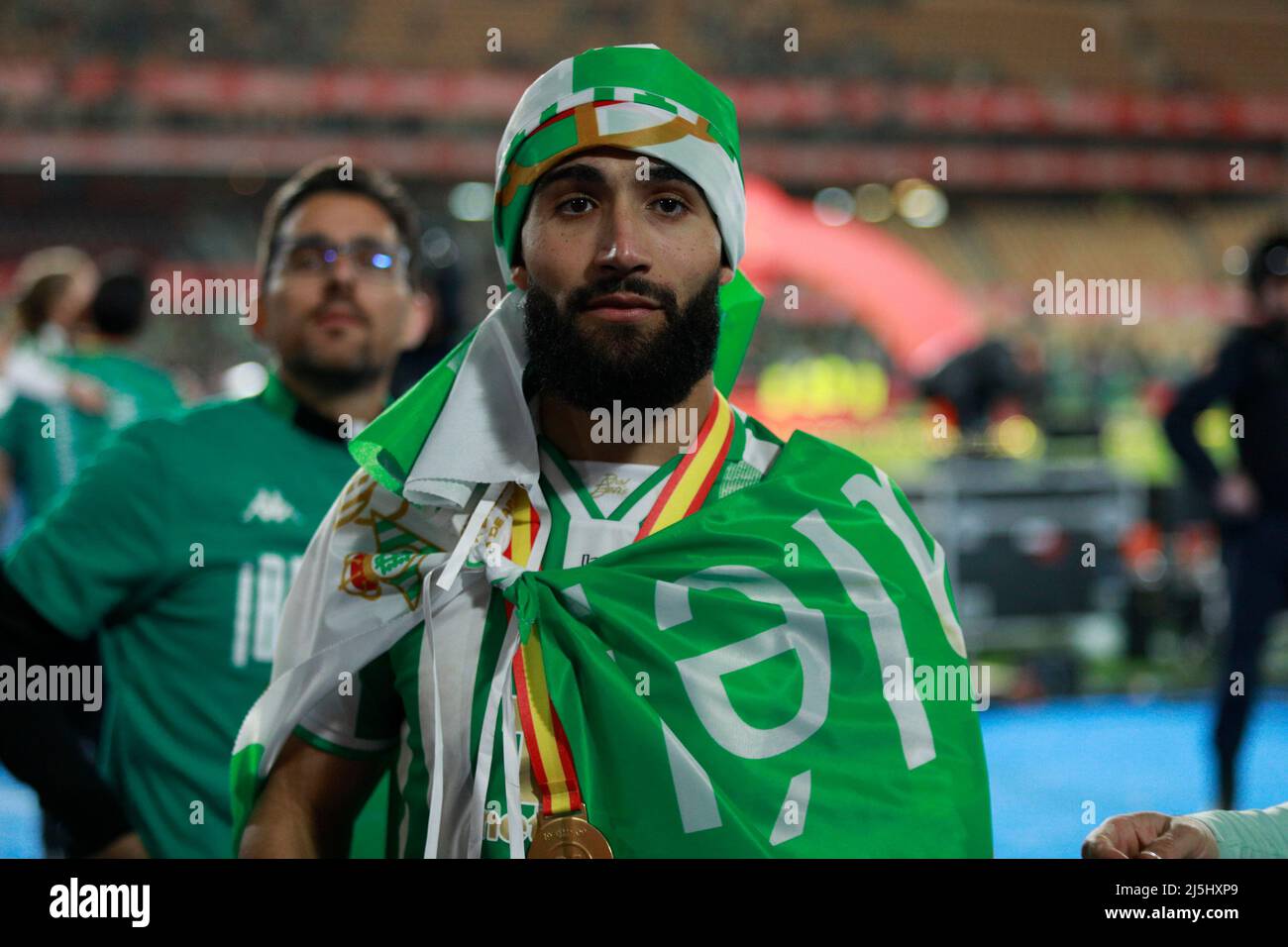 Real Betis players celebrating the victory during the Copa del Rey ...