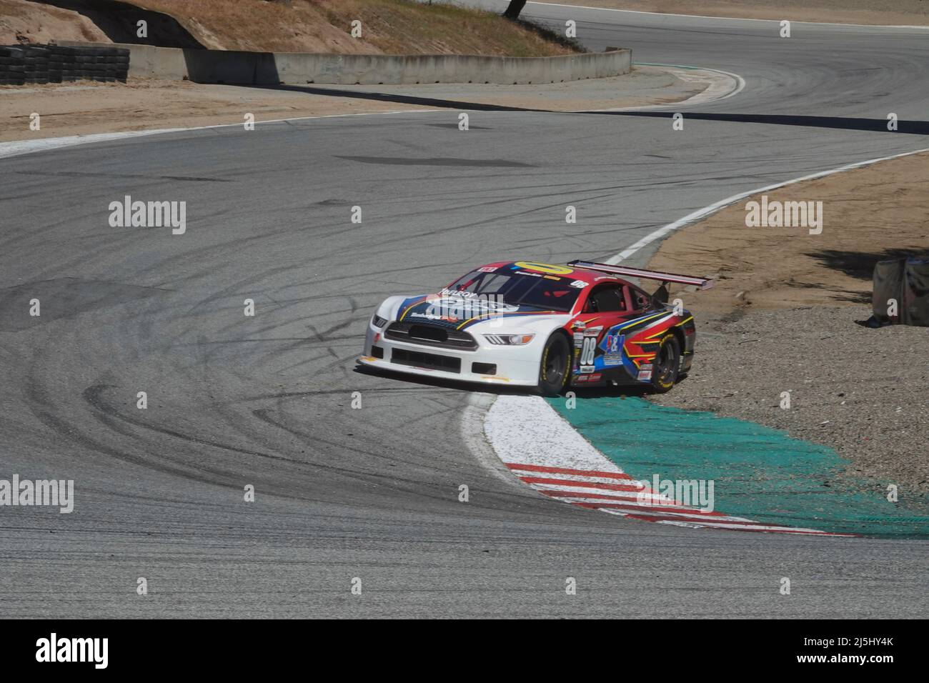 Laguna Seca, California, USA. 23rd Apr, 2022. Tomy Drissi in his Ford ...