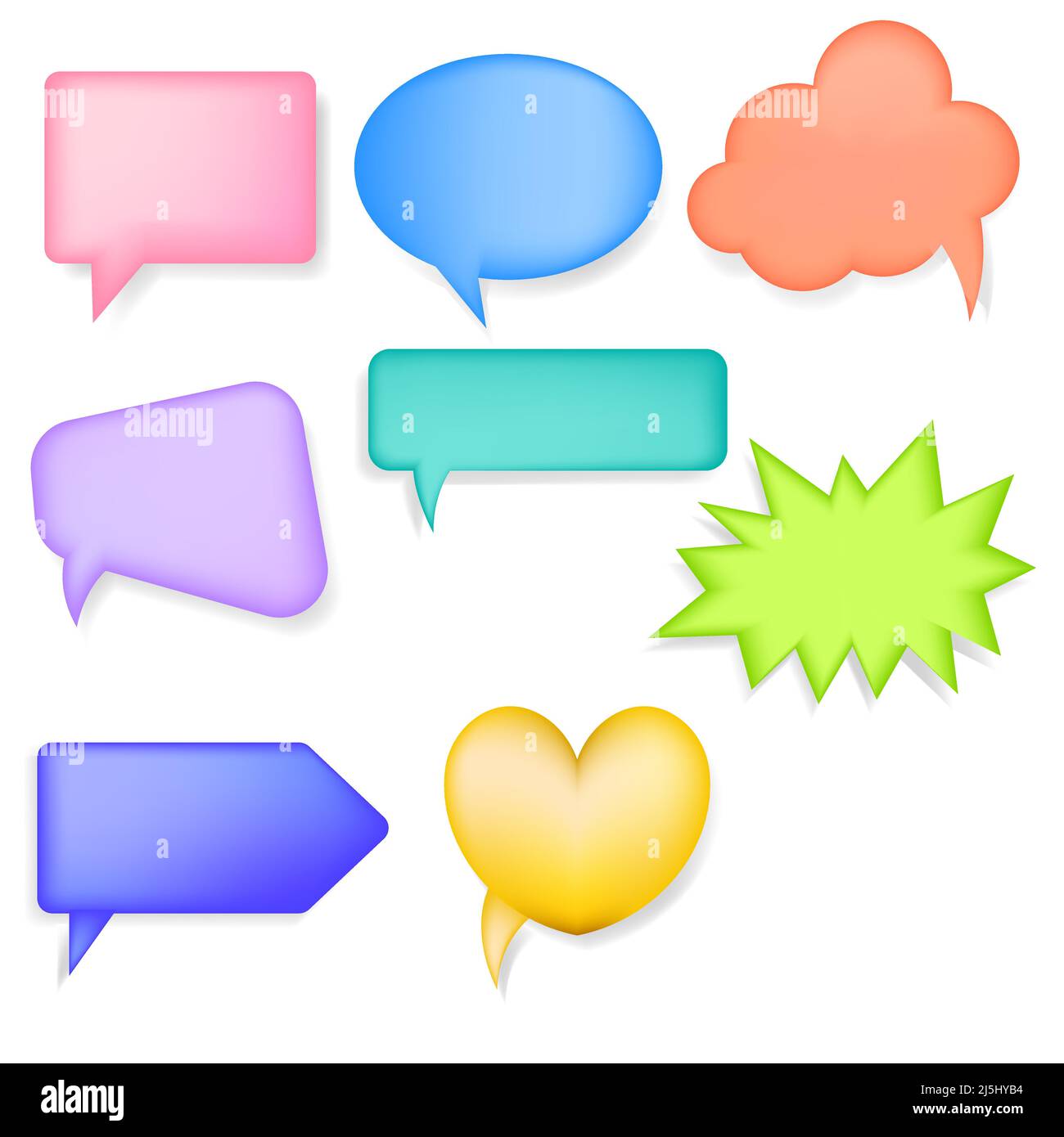 bubble chat set 3d texture Stock Vector Image & Art - Alamy