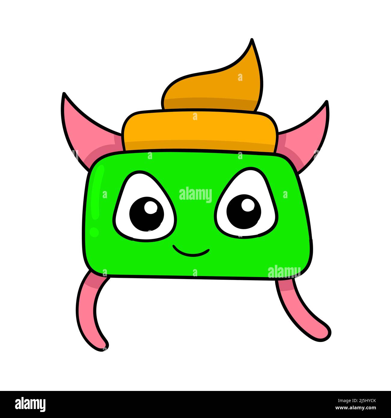 cute rectangular creature smiling Stock Vector Image & Art - Alamy