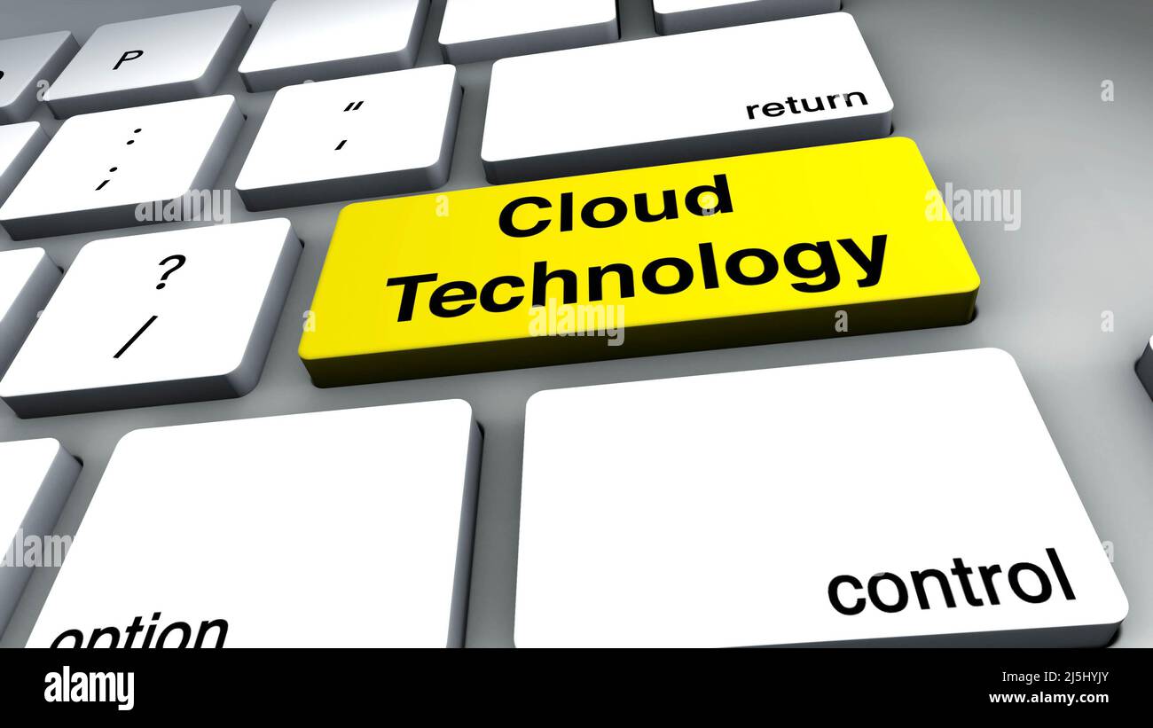 Computer keyboard key with the word Cloud Technology text Stock Photo ...