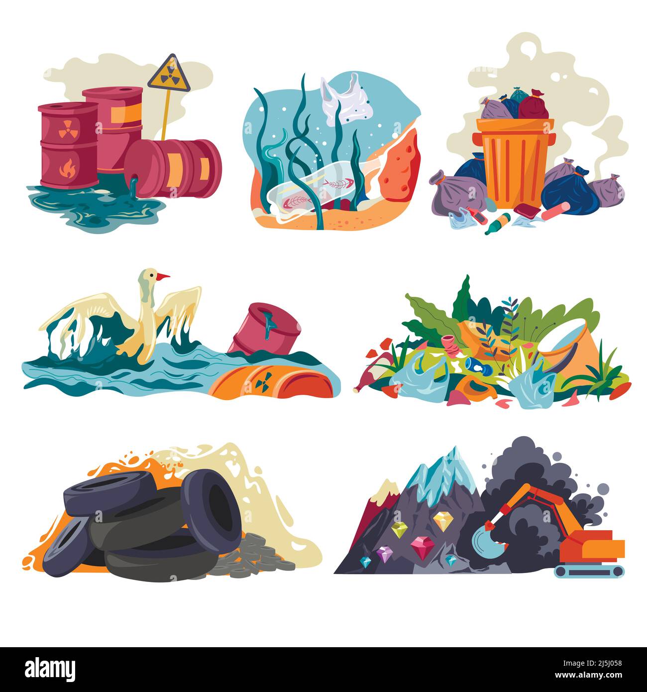 Pollution oil earth soil Cut Out Stock Images & Pictures - Alamy
