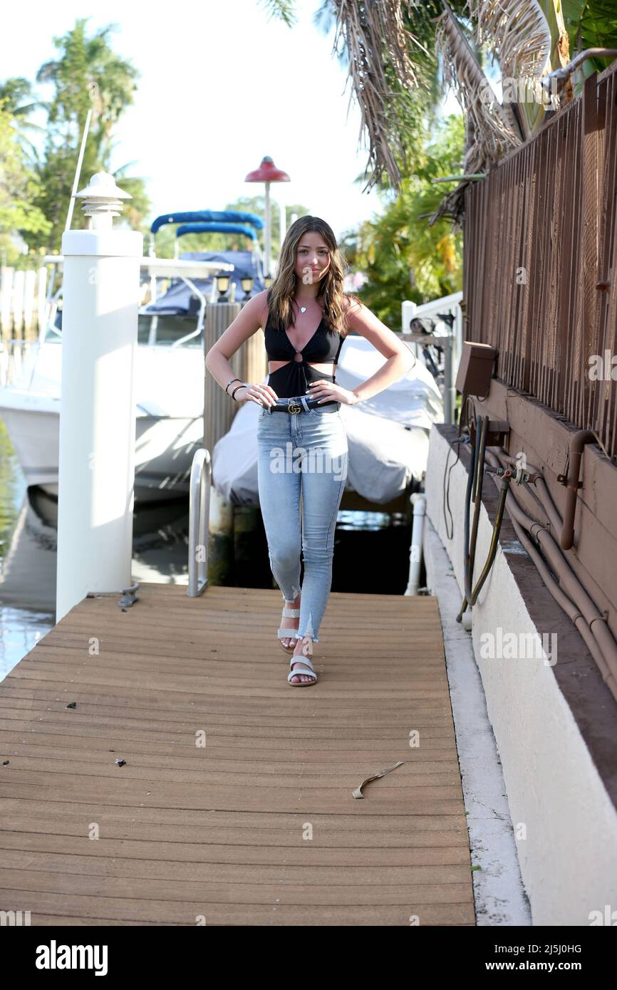 FORT LAUDERDALE, FL - APRIL 23: Behind the scenes at Teen Model Addison ...