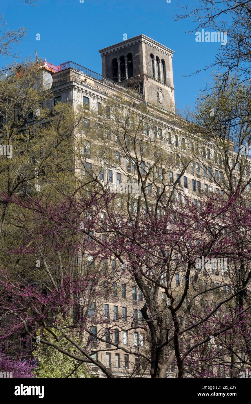 Luxury apartment buildings can be seen from Central Park in the ...