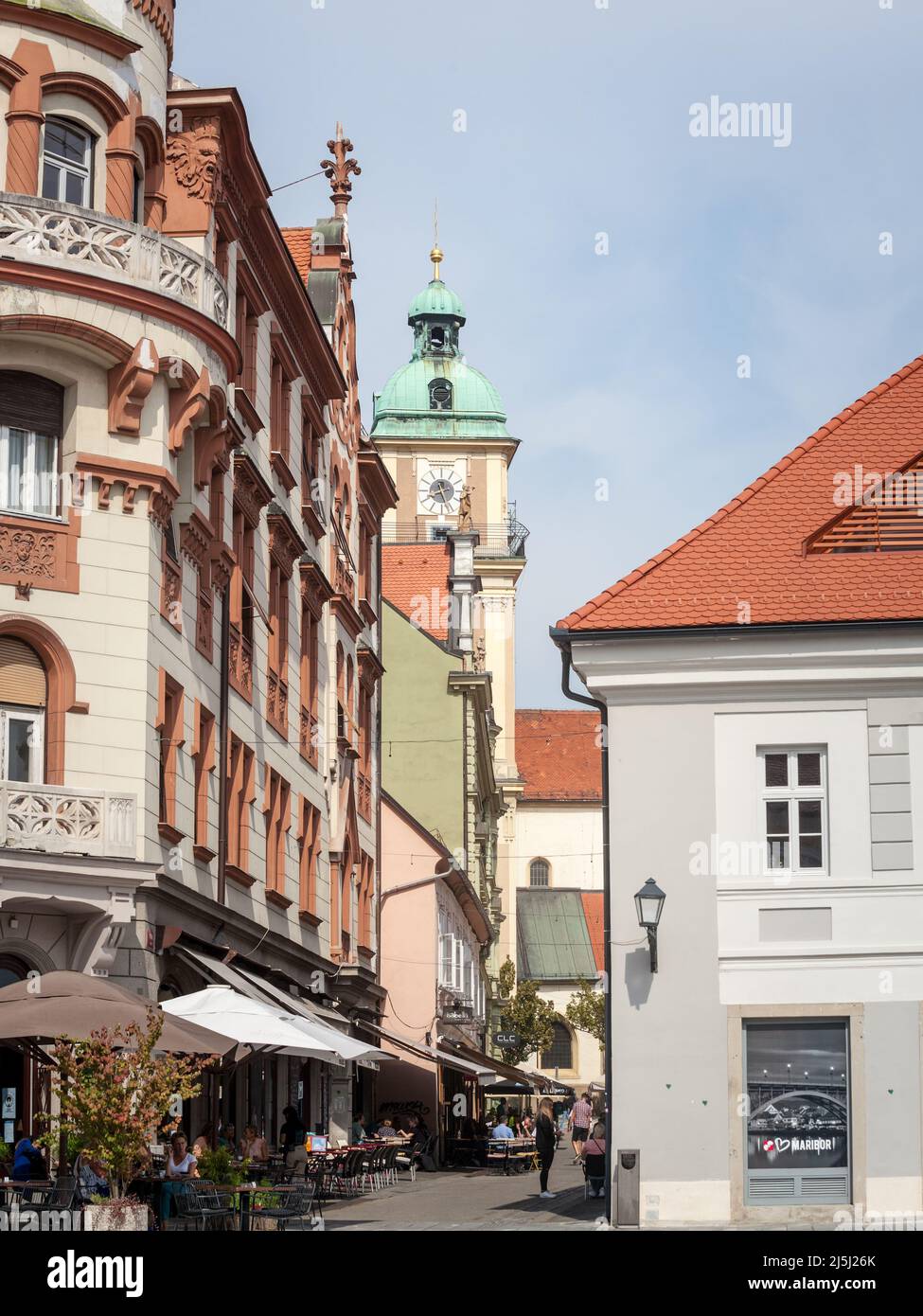 Picture of the cathedral of Maribor, Slovenia, with its iconic tower ...
