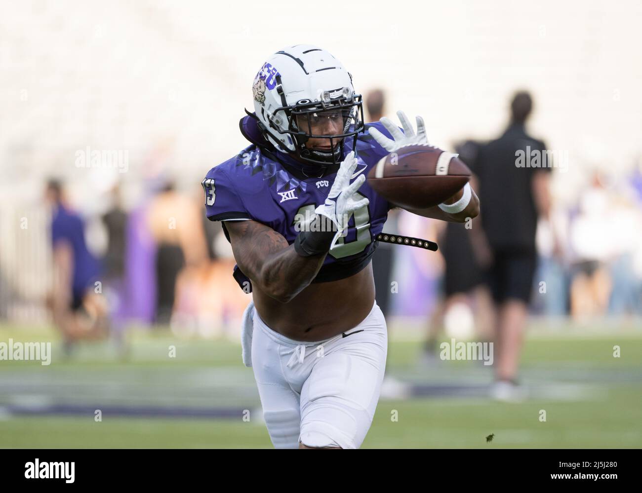 Fort Worth, Texas, USA. 22nd Apr, 2022. TCU Horned Frogs linebacker Dee ...