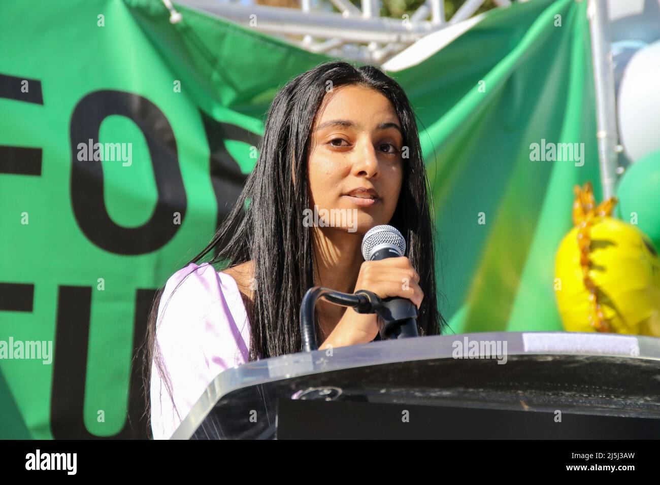 Phoenix, USA. 23rd Apr, 2022. Saiarchana Darira, Eco Anxiety Researcher ...