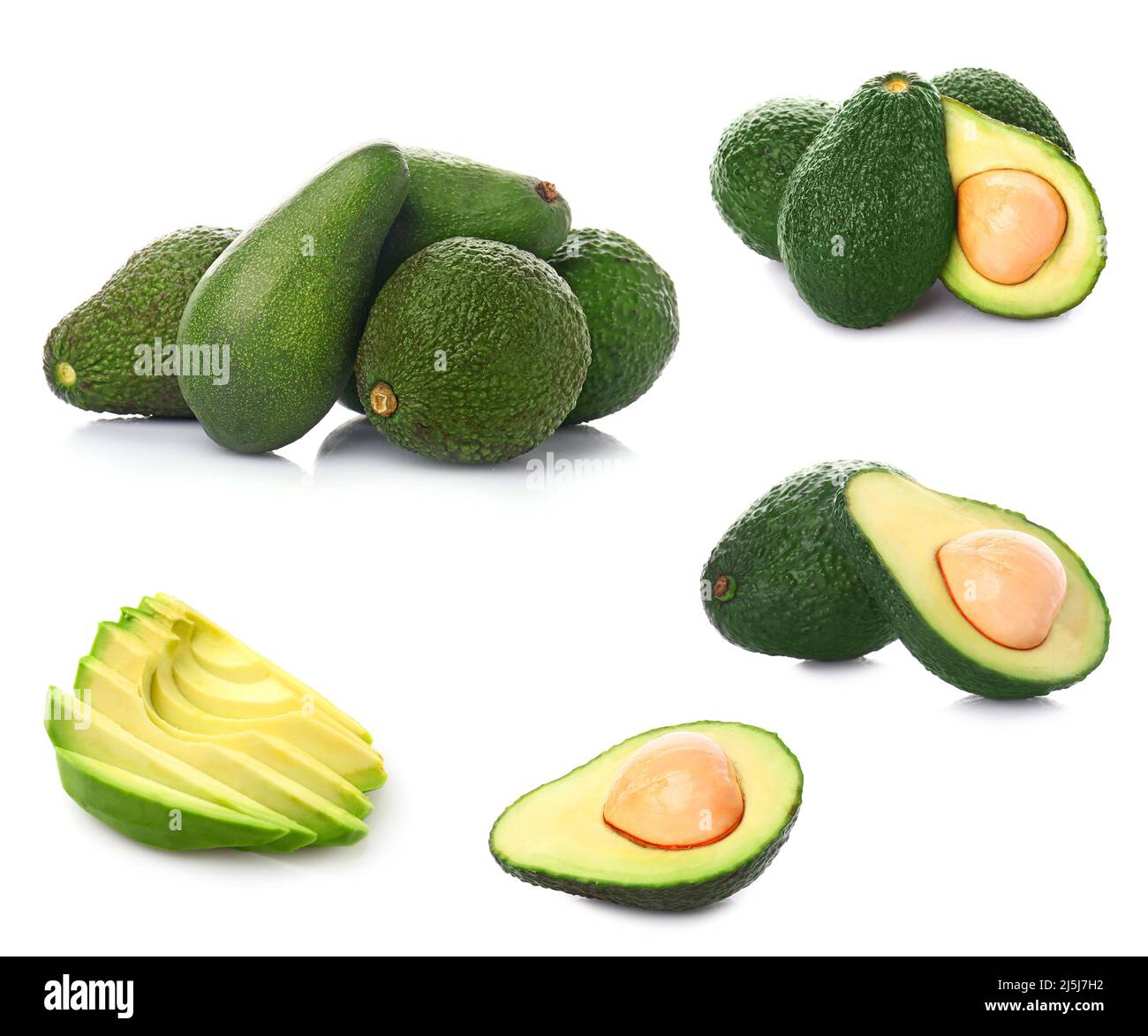 Set delicious fresh avocados hi-res stock photography and images - Alamy