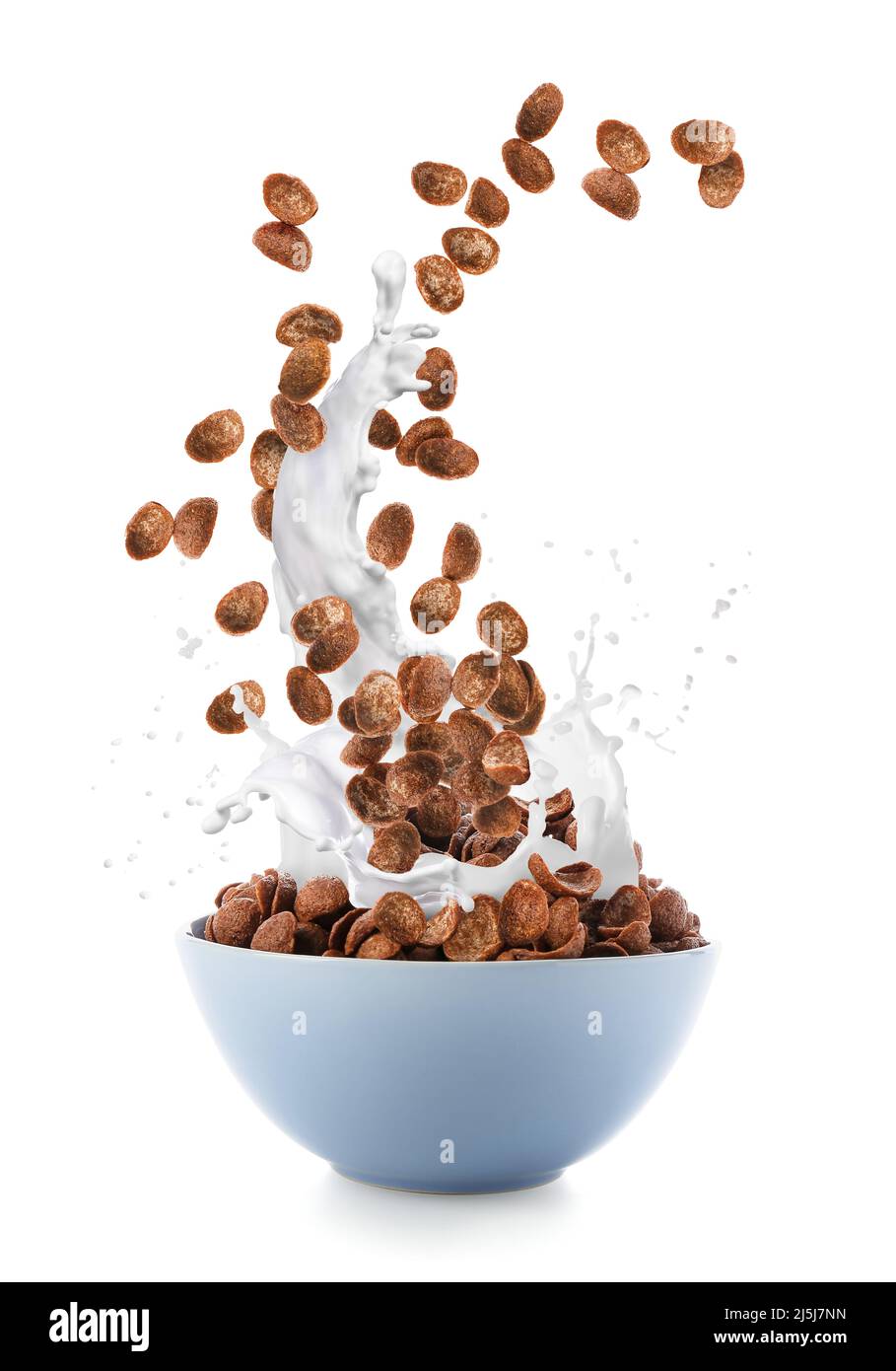 Milk Splatter Cereal In Bowl