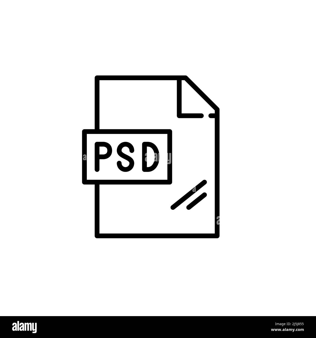 PSD file format icon. Pixel perfect, editable stroke, line Stock Vector ...