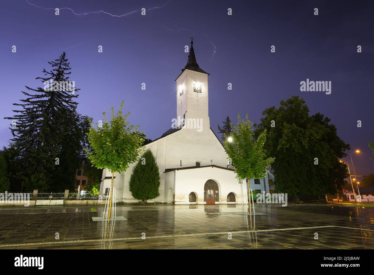 Church night storm hi-res stock photography and images - Alamy