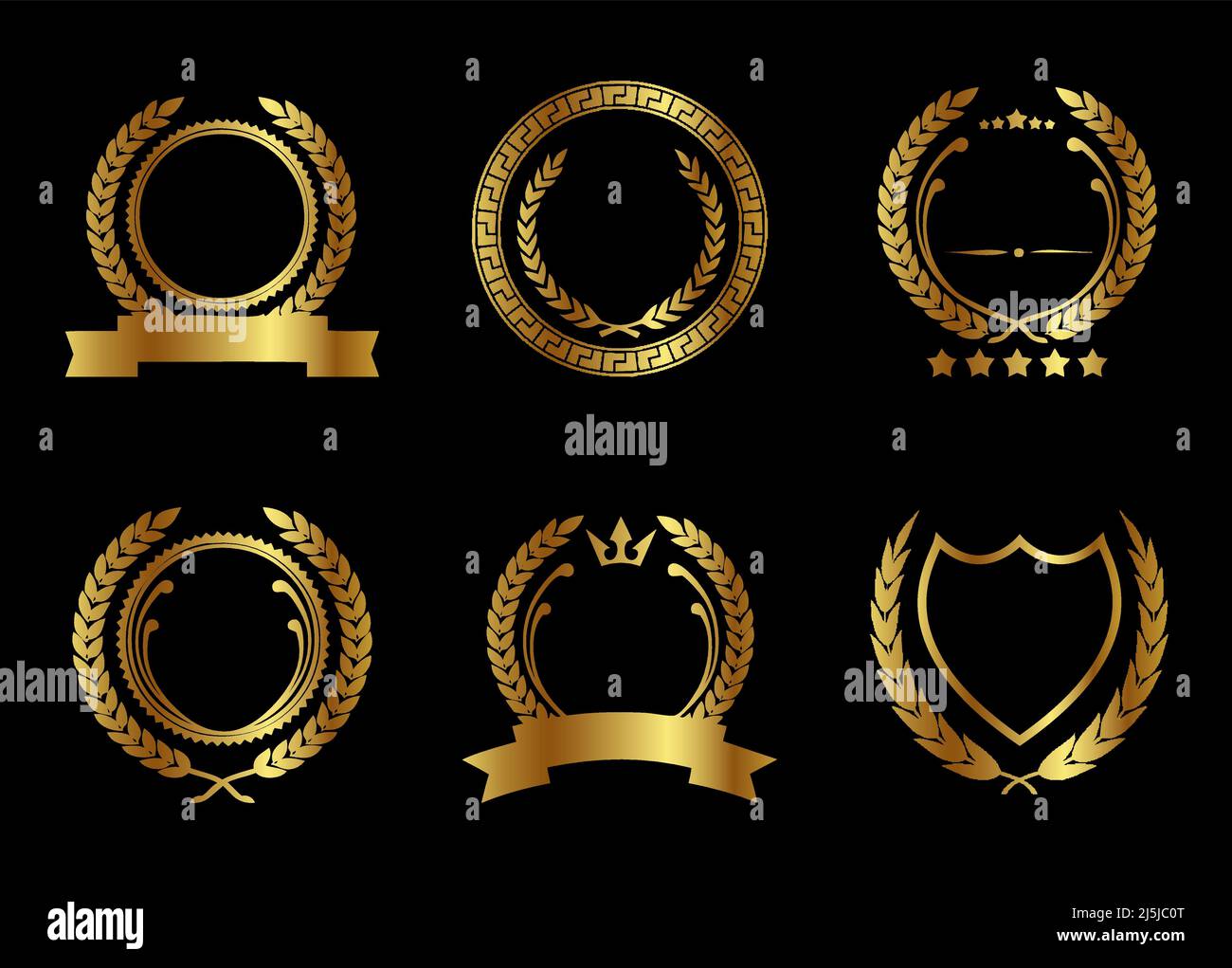 Golden laurel trophy hi-res stock photography and images - Alamy