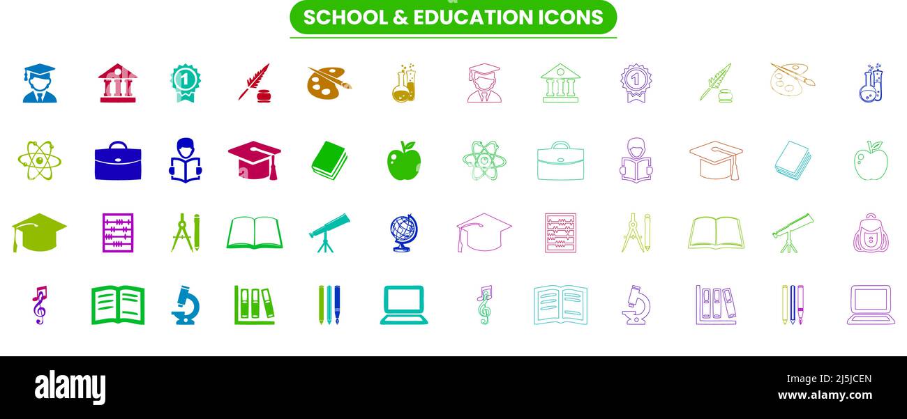 Icon online school Stock Vector Images - Alamy