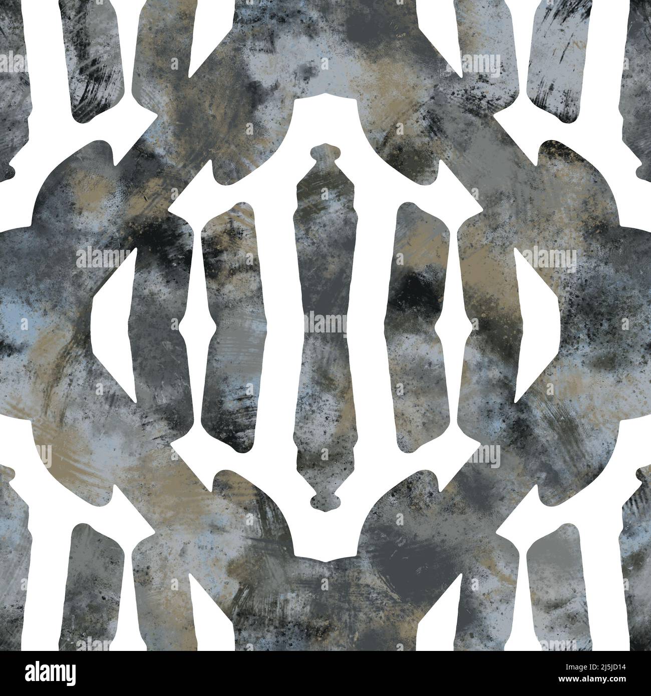 Seamless neutral and white grungy classic abstract surface pattern ...