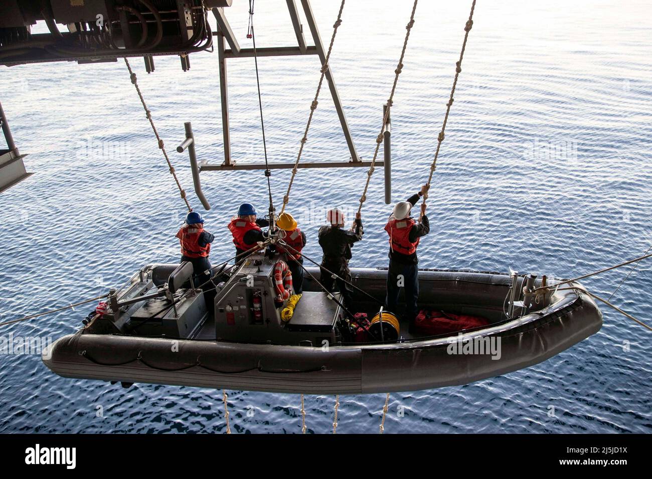 Usa. 11th Apr, 2022. Sailors assigned to USS Gerald R. Ford's (CVN 78 ...