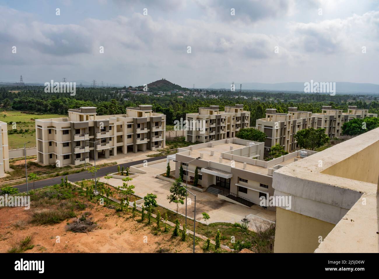 big bungalow looking awesome of a Indian colony Stock Photo - Alamy