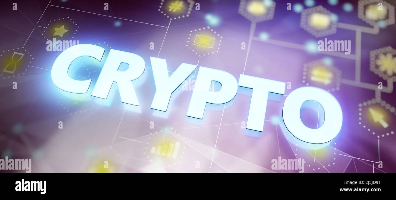 CRYPTO currency. Cryptocurrency is digital coin for exchange through ...