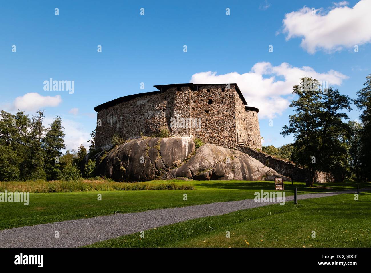Raseborg castle, a medieval castle in Raseborg, Finland in summertime ...