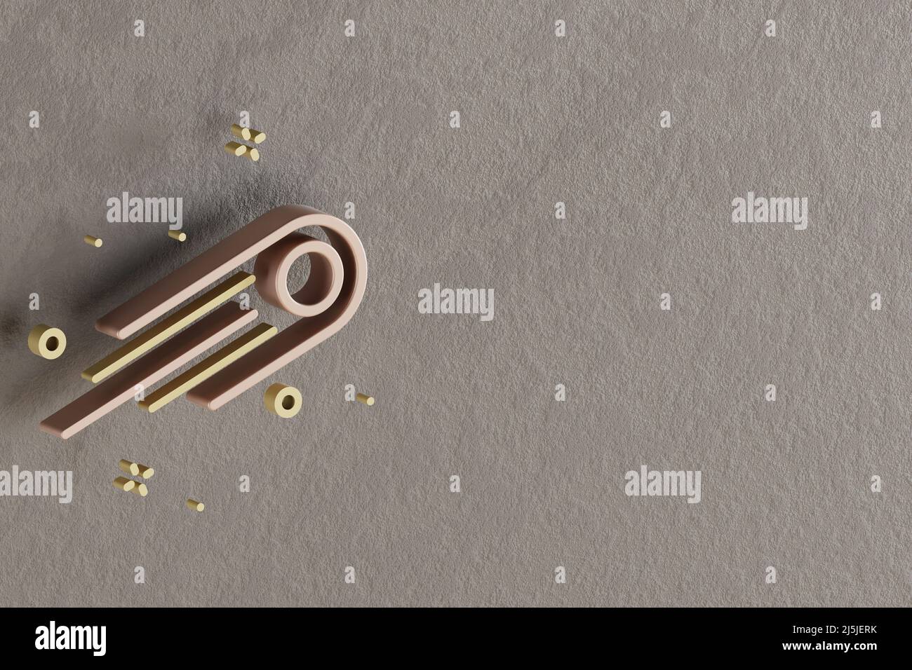 Beautiful abstract illustrations Golden Comet symbol icons on a gray ...