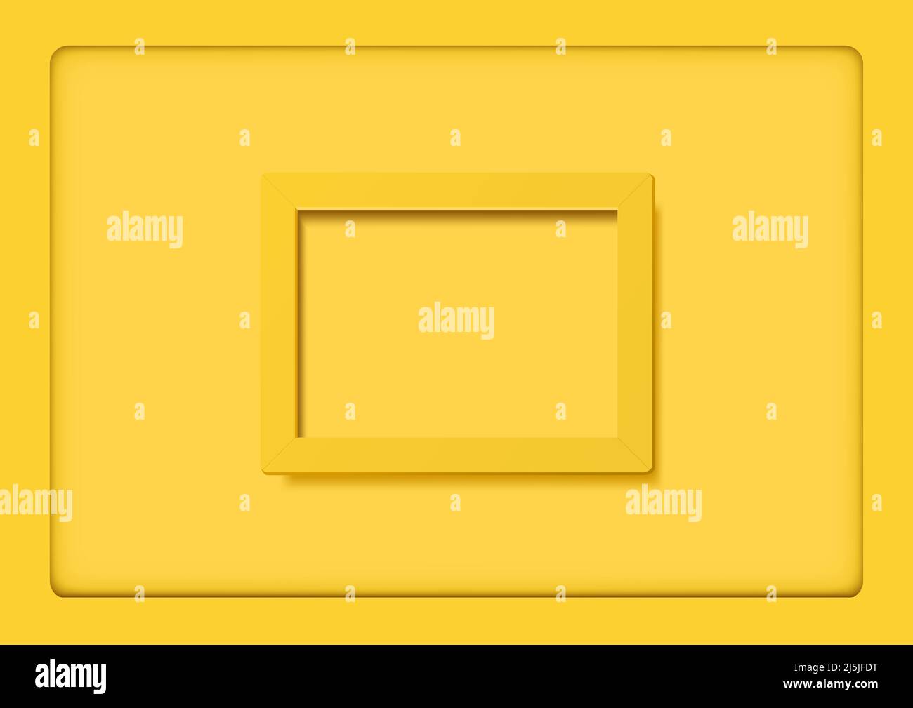 Yellow Frames on Yellow Background with Shadows Stock Vector Image ...