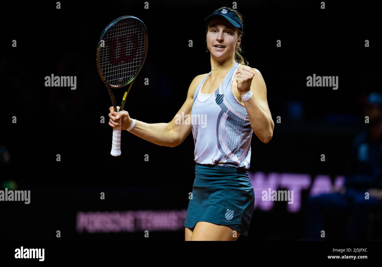 Liudmila Samsonova of Russia in action against Laura Siegemund of ...