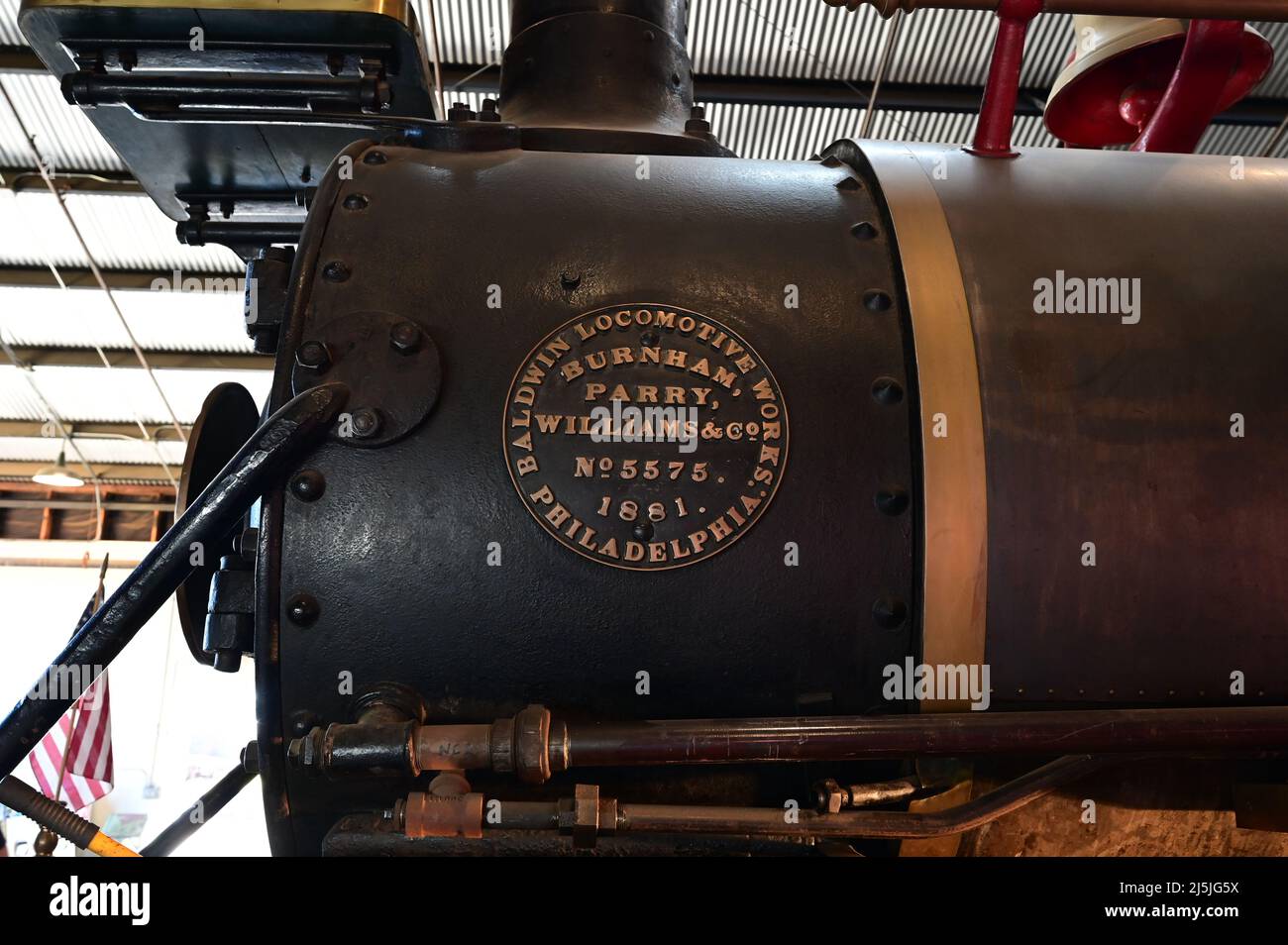 The steam boiler of an American steam engine Stock Photo - Alamy