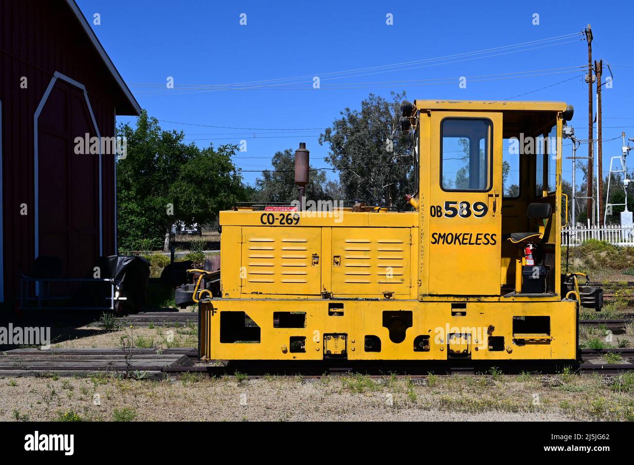 A small American switcher locomotive atThe Southern California Railway ...
