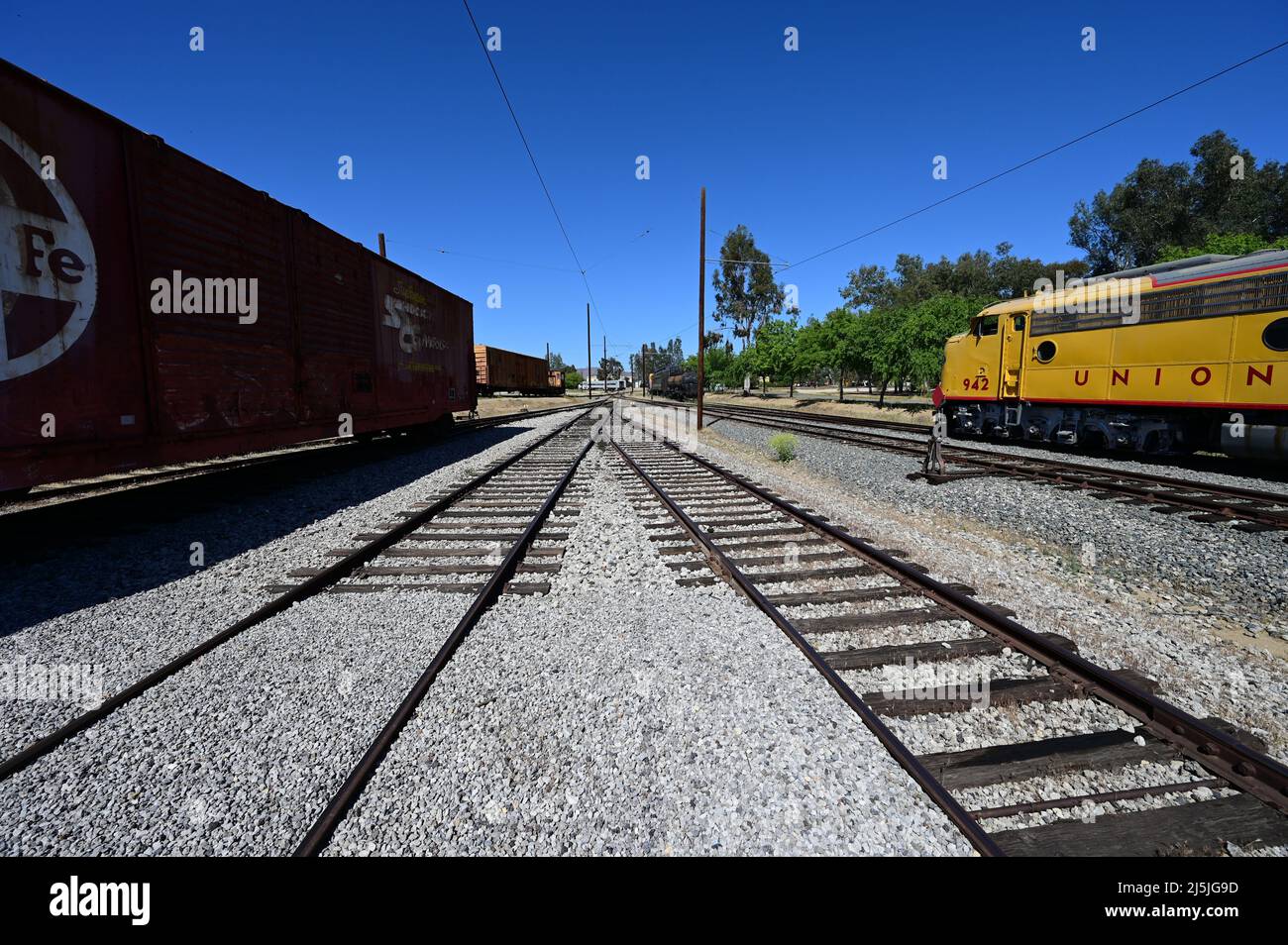EMD E8 Diesel electric at the Southern California Railway museum Stock ...
