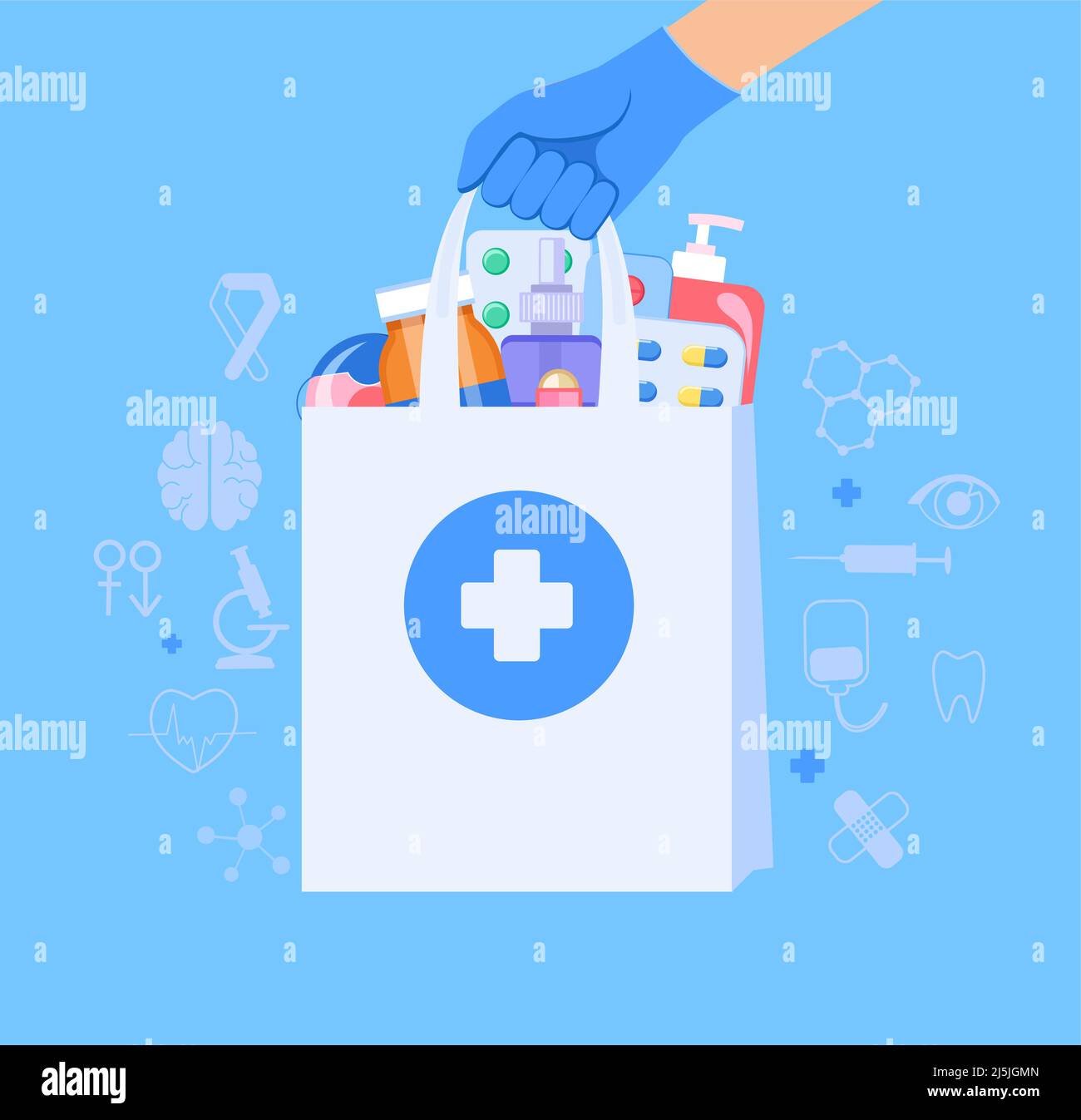 Cartoon medical pills hi-res stock photography and images - Alamy