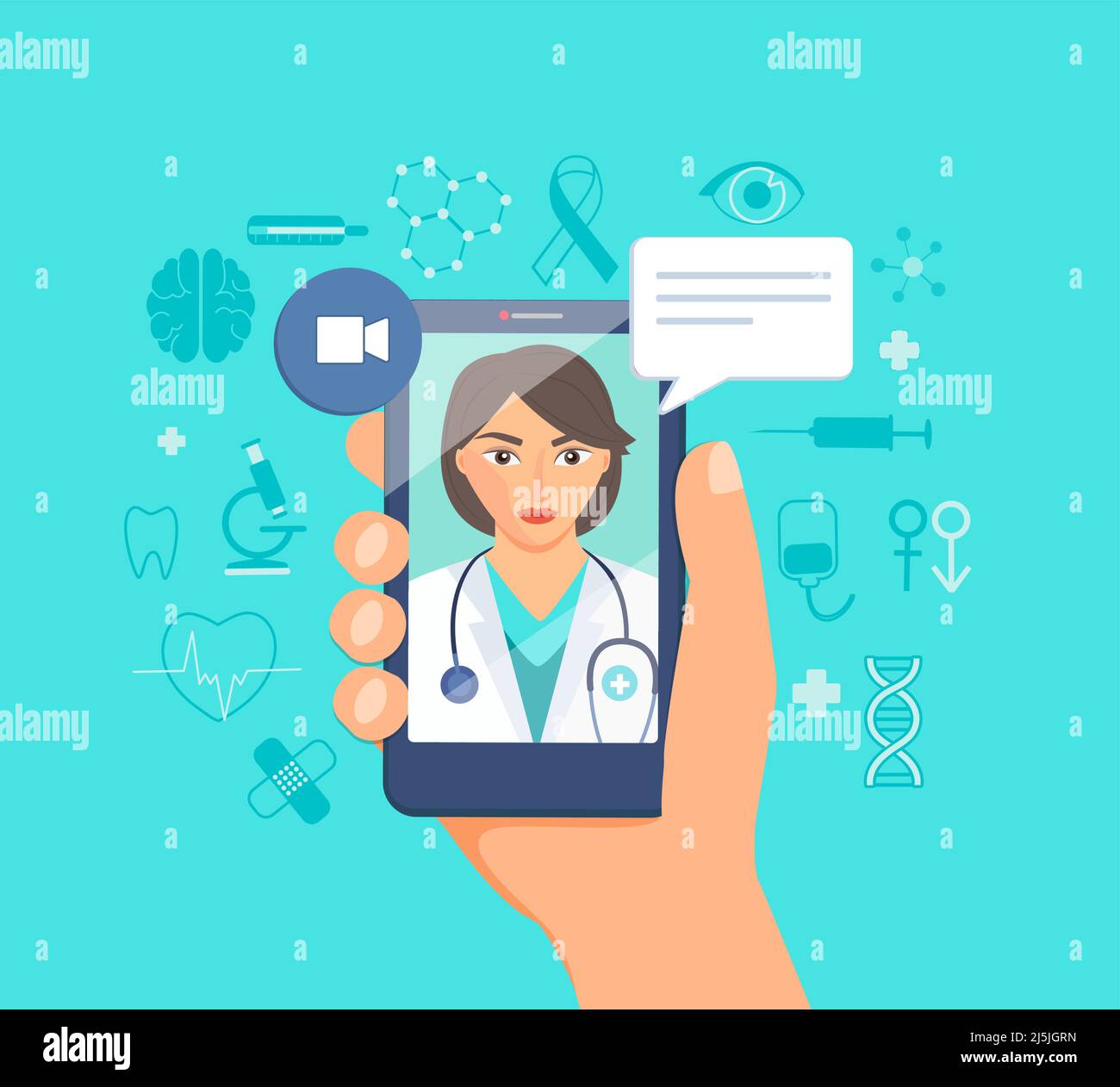 Telemedicine,online consultation with doctor Stock Vector Image & Art ...