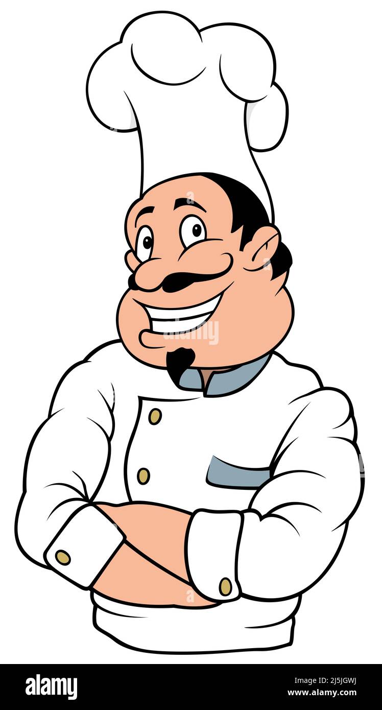 Chef in kitchen hotel Stock Vector Images - Alamy