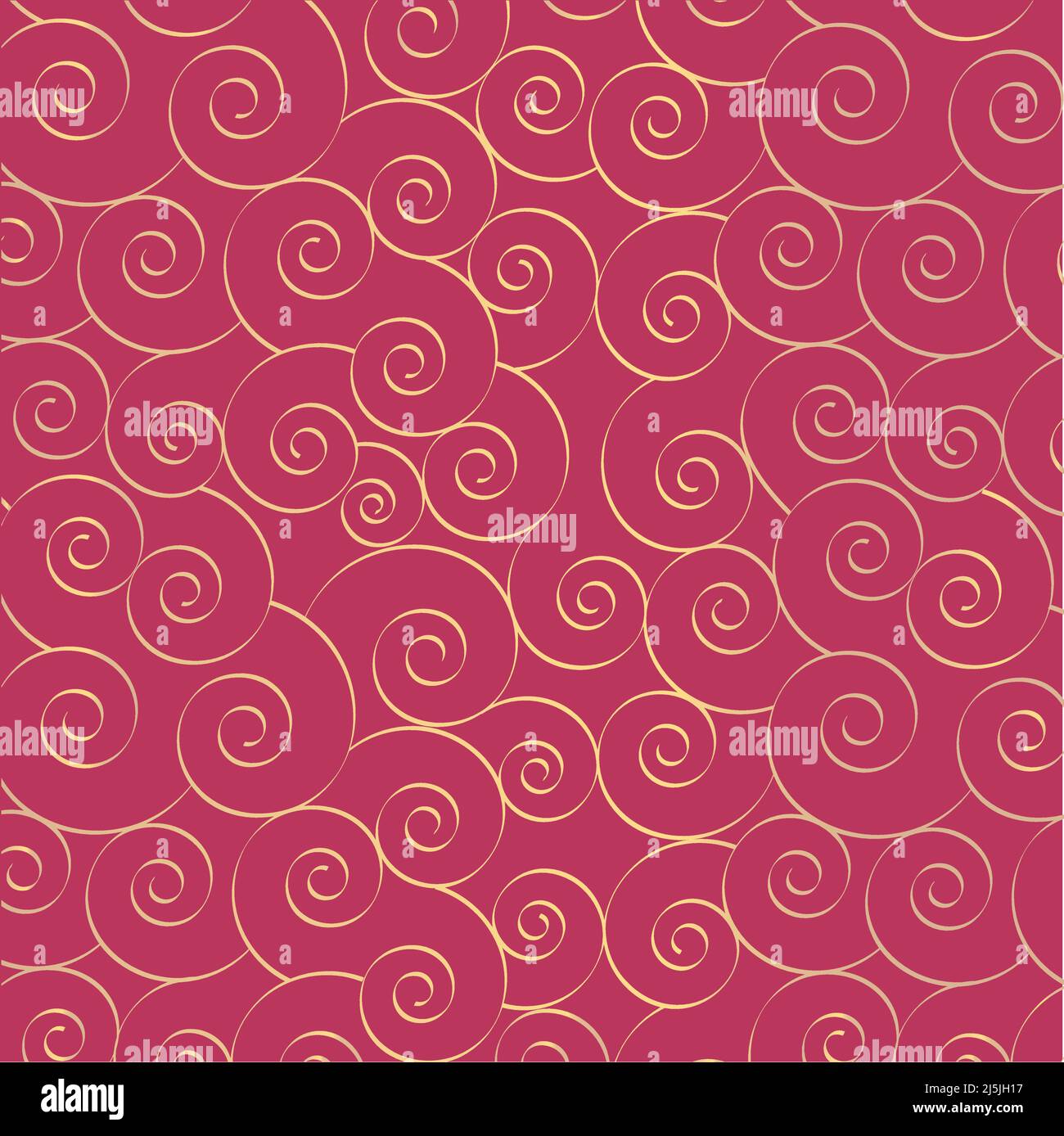 Yellow swirl on pink pattern background. Vector illustration Stock ...