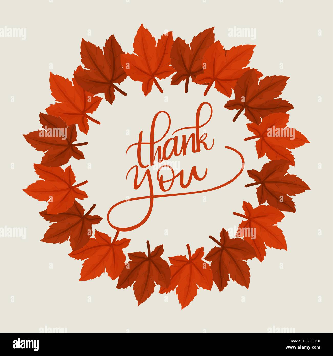 Thank you background with autumn leaves. Vector illustration Stock ...