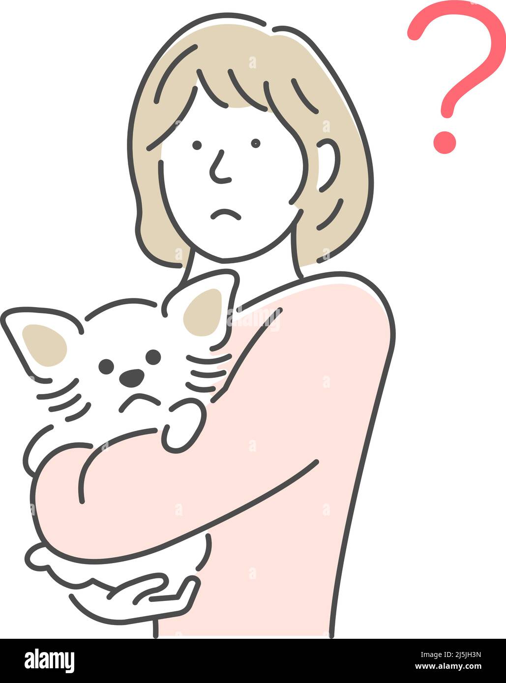 Portrait woman thinking Stock Vector Images - Alamy