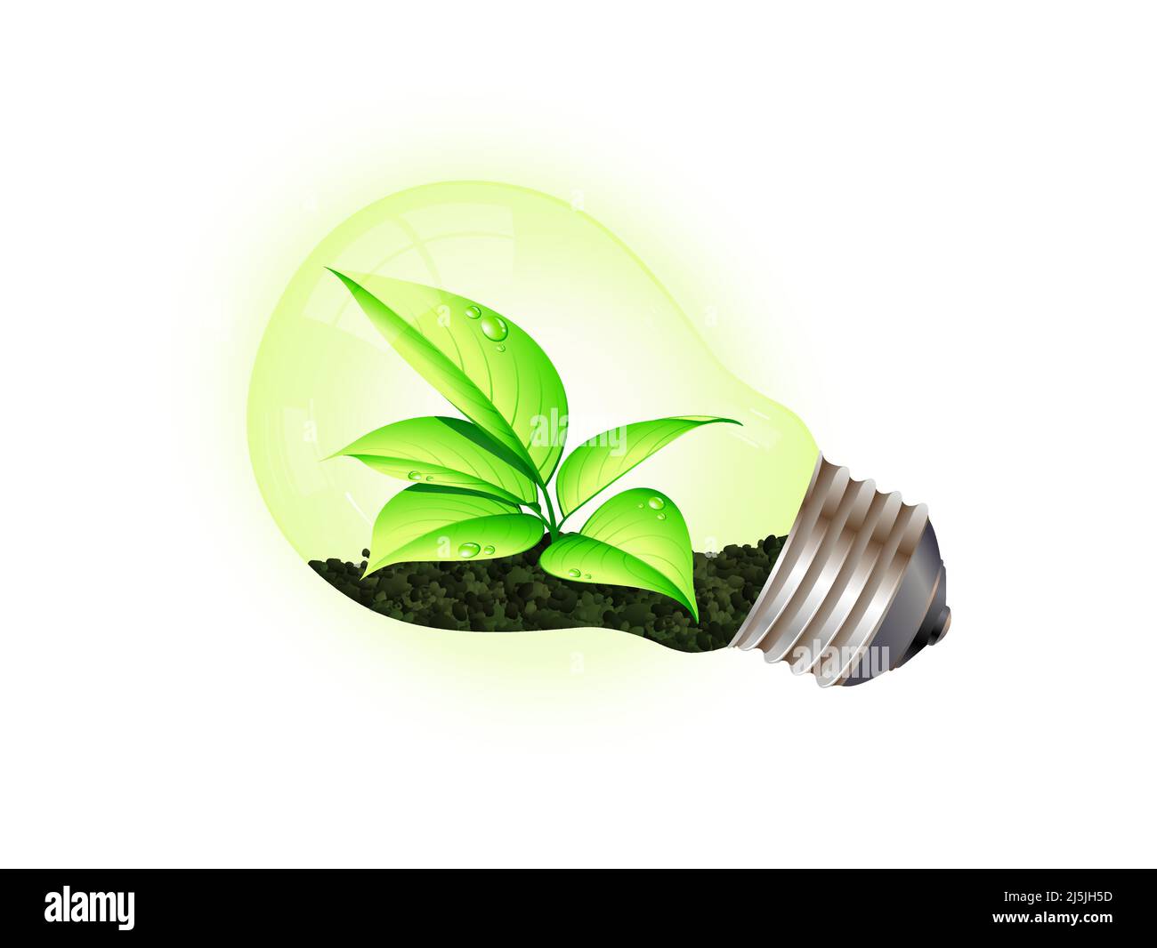 Green Eco bulb idea vector illustration Stock Vector Image & Art - Alamy