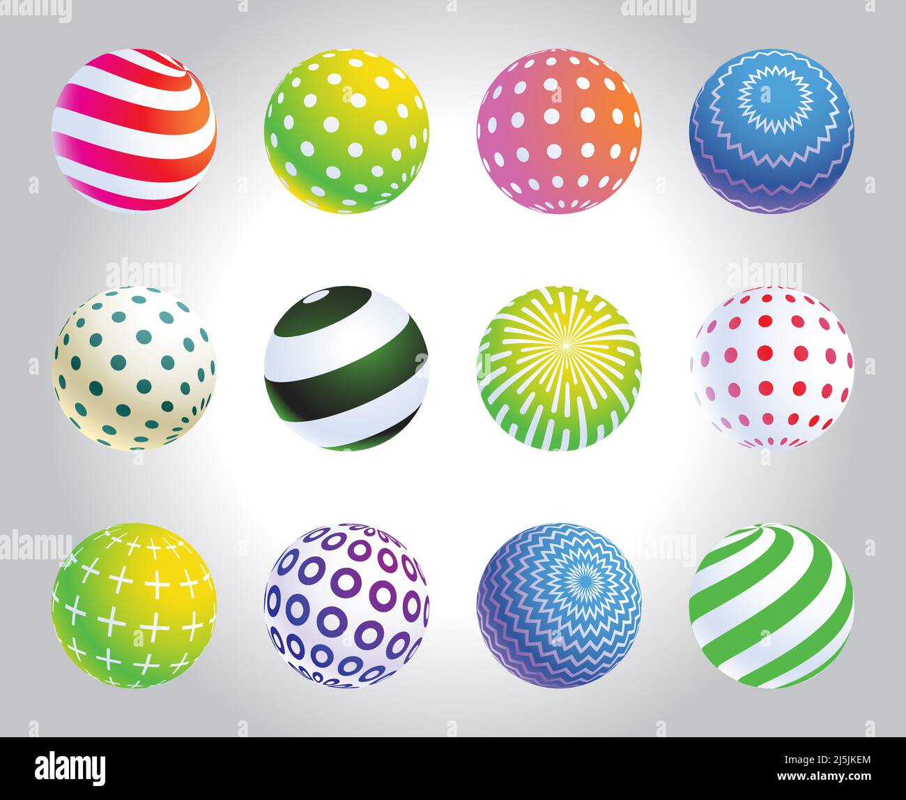 Colorful designer balls vector element set Stock Vector Image & Art - Alamy