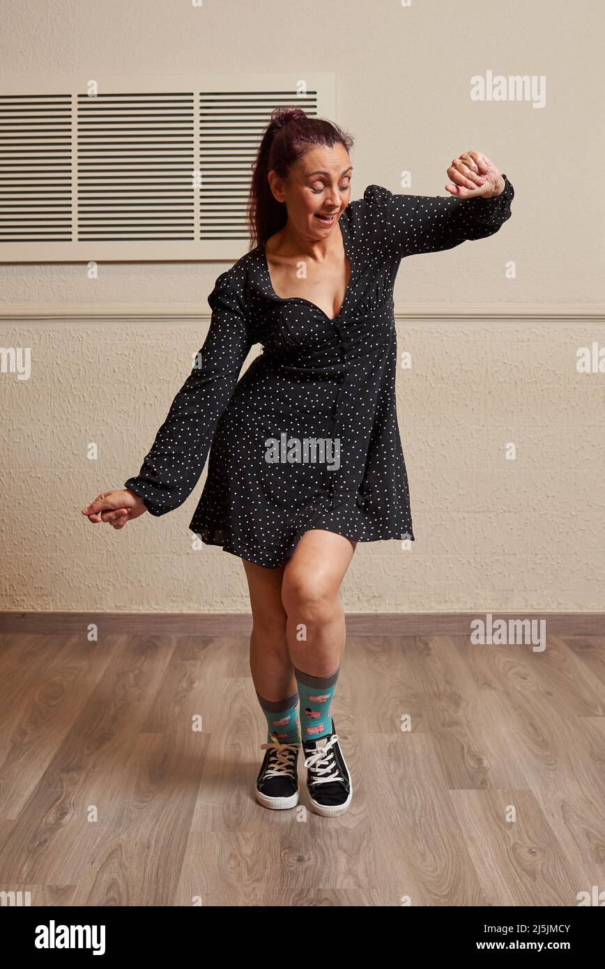 Old woman dancing hi-res stock photography and images - Alamy