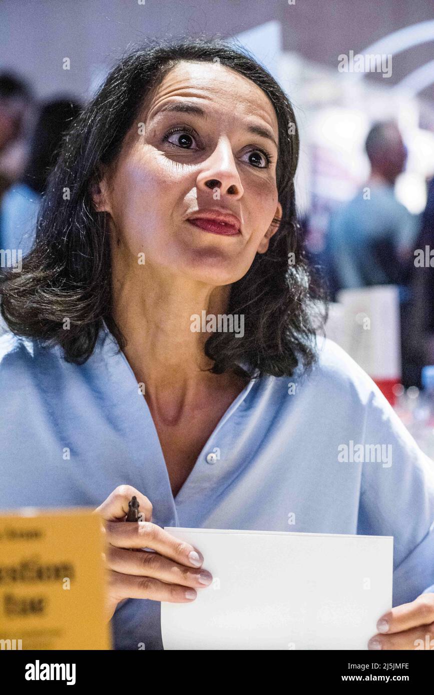 Sophia Aram during the Paris Book Festival on April 23, 2022 in Paris ...