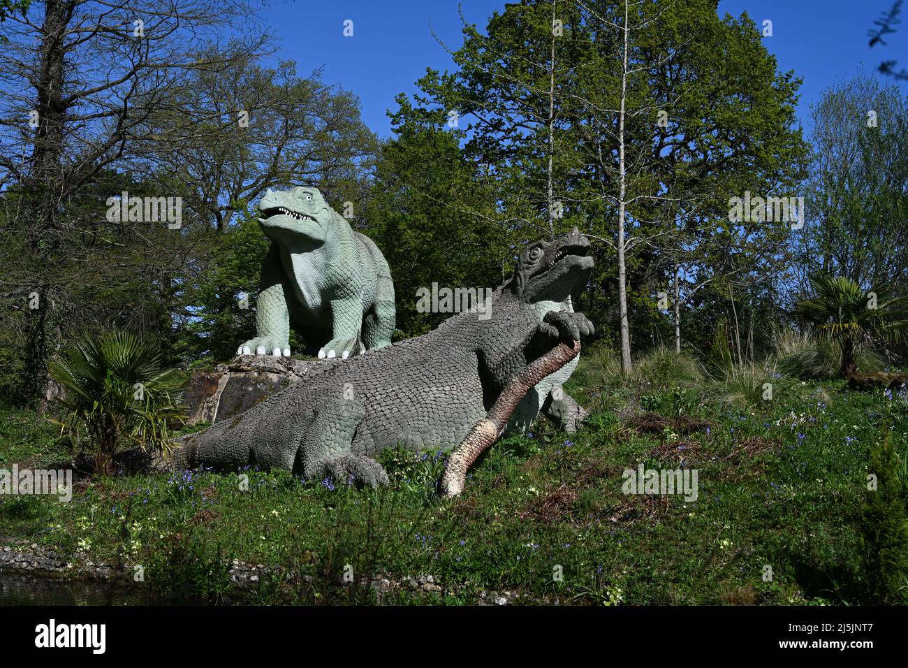 Dinosaur Farm in Crystal Palace, London Stock Photo - Alamy