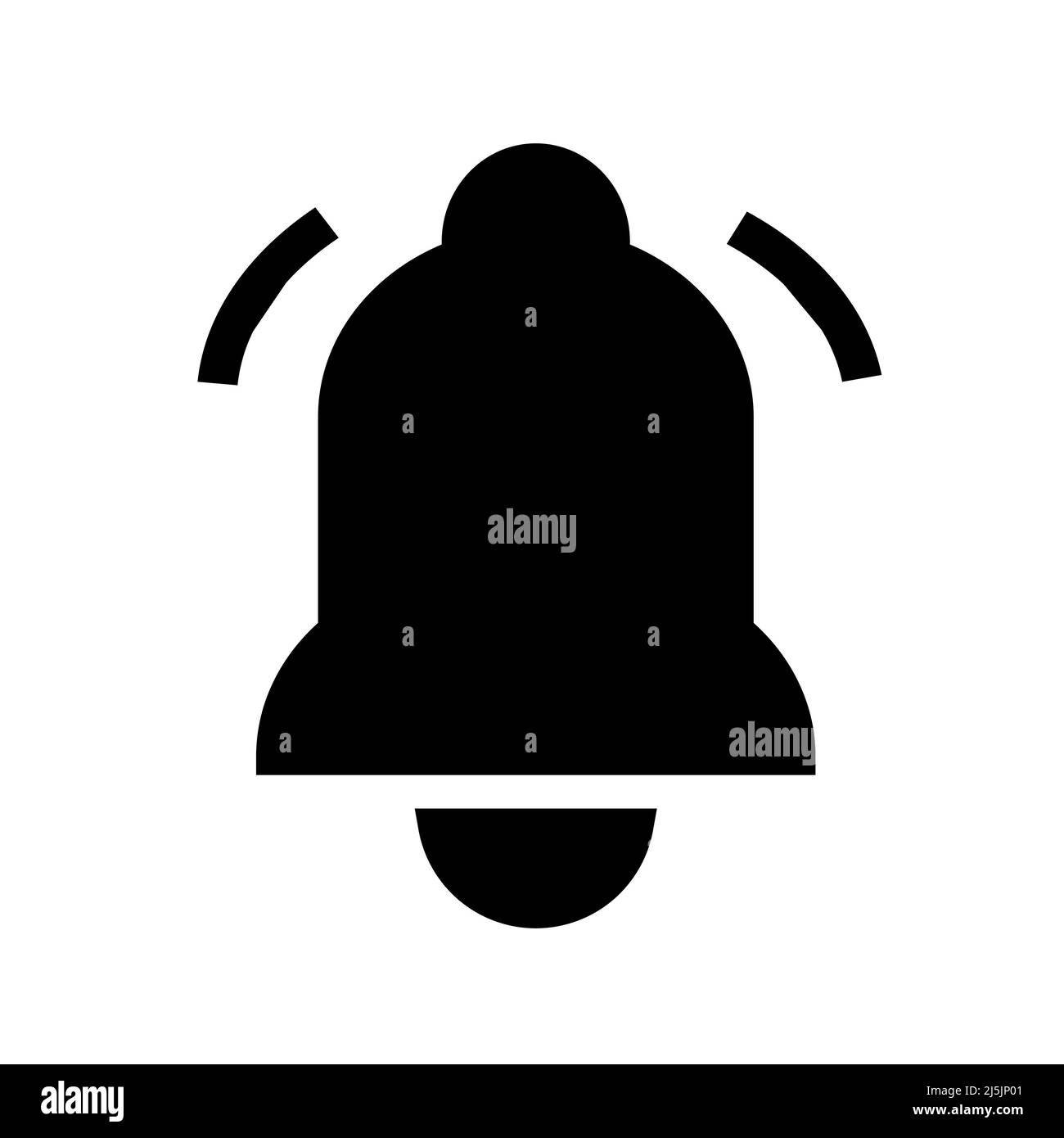 Message notification bell outline flat icon for apps and social media ...