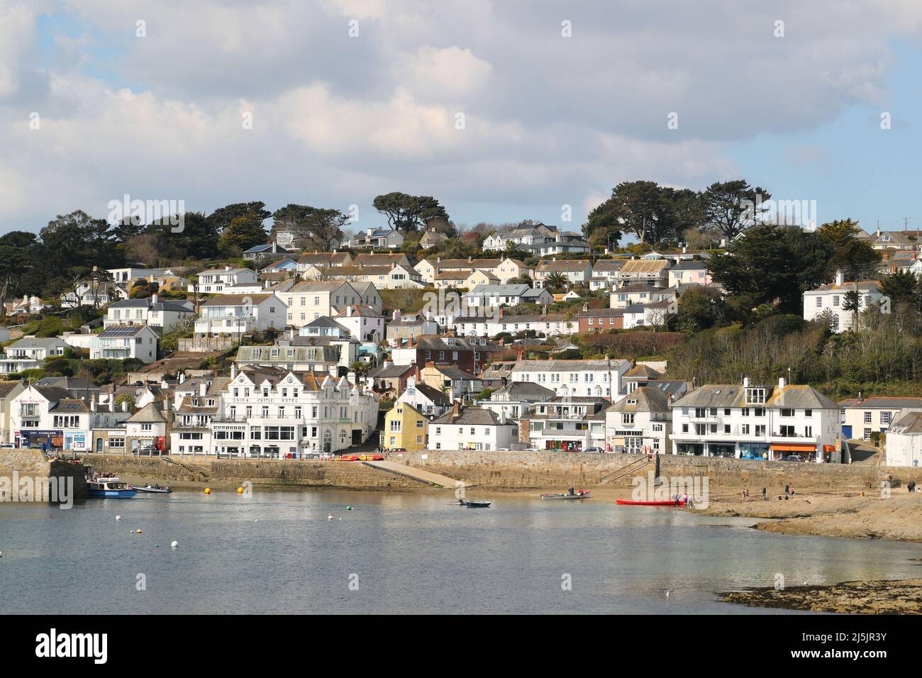 Beach front in St Mawes, Cornwall, UK Stock Photo - Alamy