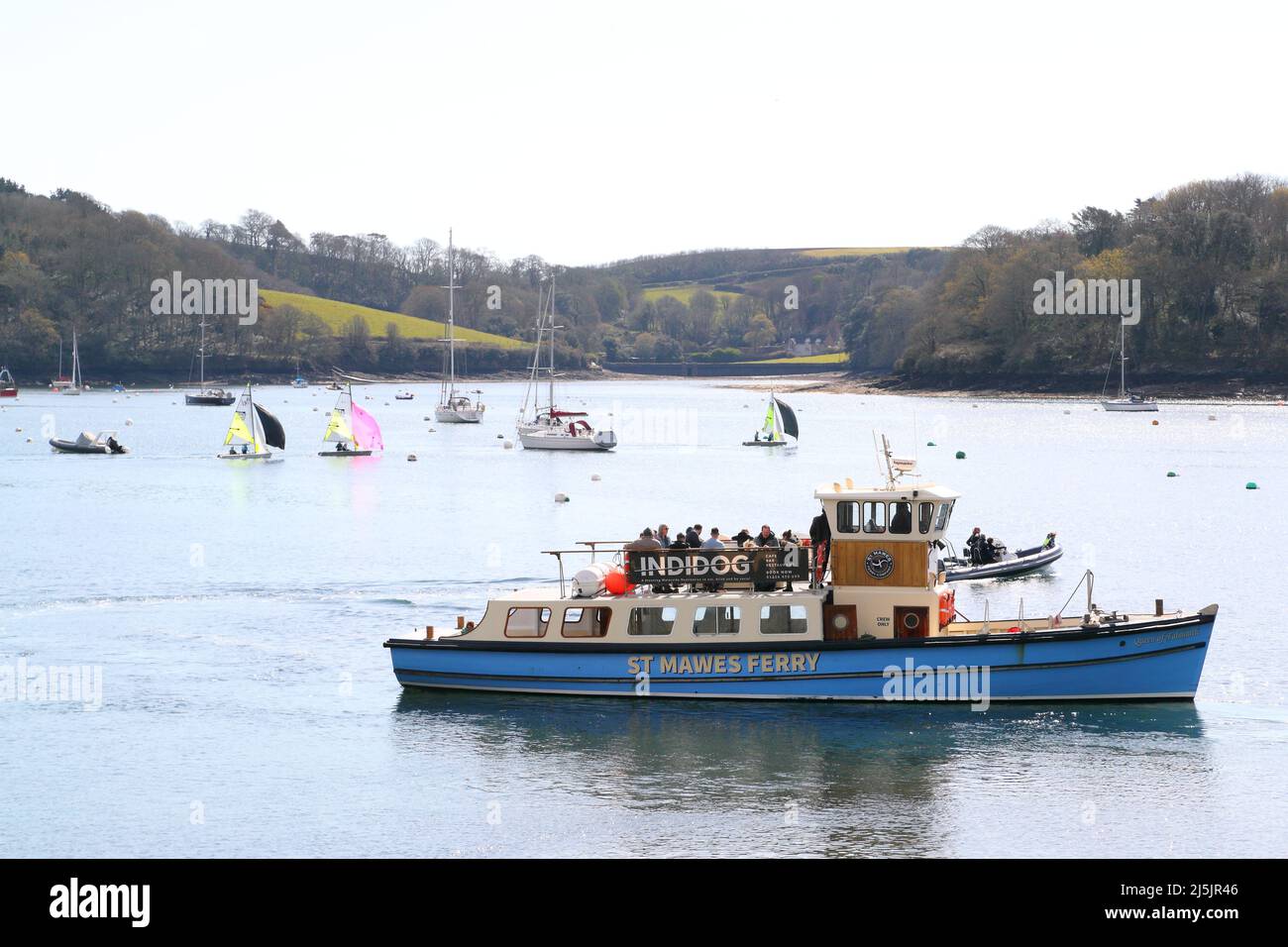 Passenger ferry in St Mawes, Cornwall, UK Stock Photo - Alamy