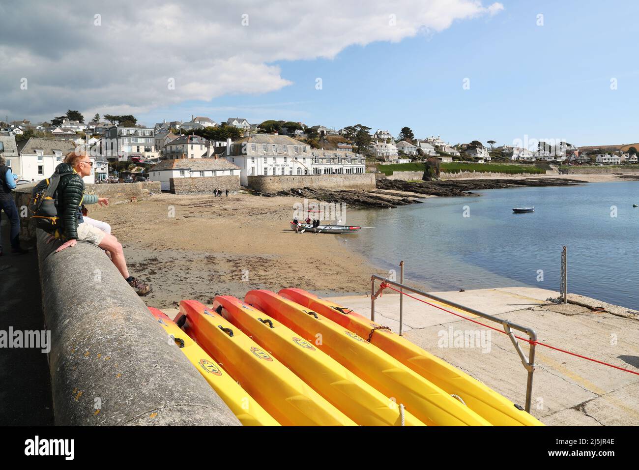 Beach front in St Mawes, Cornwall, UK Stock Photo - Alamy