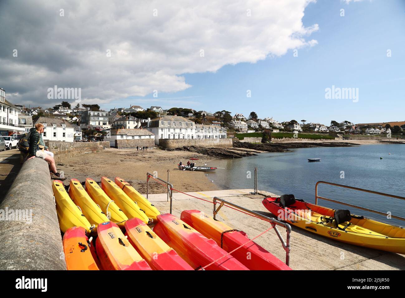 Beach front in St Mawes, Cornwall, UK Stock Photo - Alamy